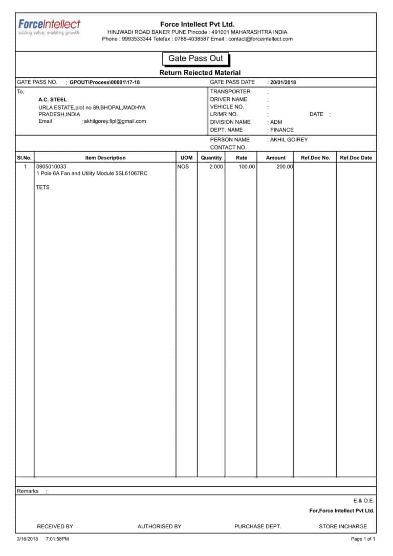 Material Management formats | Material Management templates | MM formats