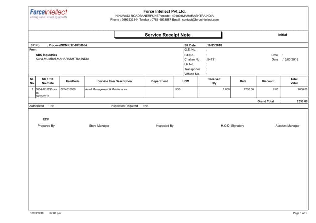 Material Management formats | Material Management templates | MM formats
